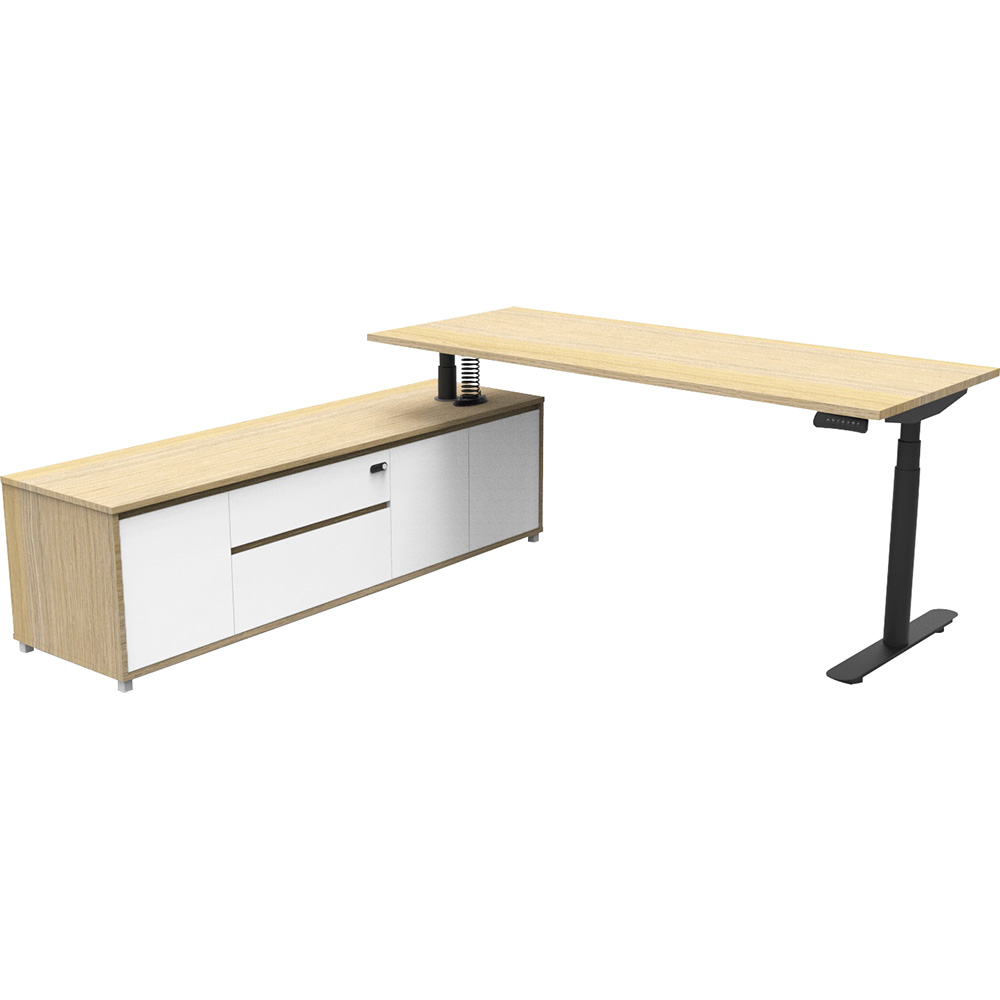 Buy Halo plus executive height adjustable desk left hand return 1800 x ...